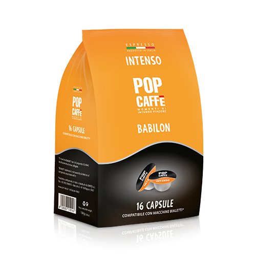 16 capsule Pop Caffè Babilon miscela Intenso compatibili Bialetti 16 capsule Pop Caffè Babilon miscela Intenso compatibili Bialetti